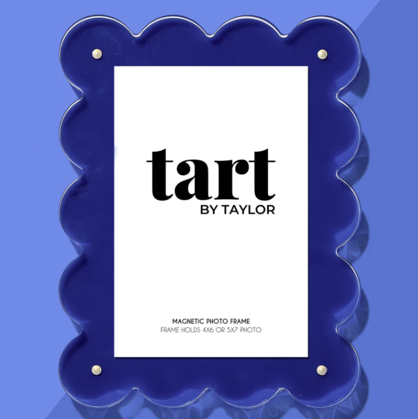 Royal Blue Scalloped Acrylic Frame – PAPER AFFAIR DALLAS