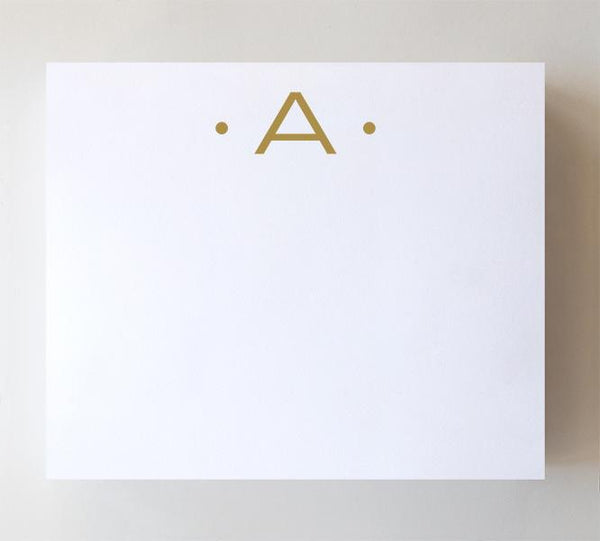 Luxe Gold Foil Monogram Pad with Acrylic Holder – PAPER AFFAIR DALLAS
